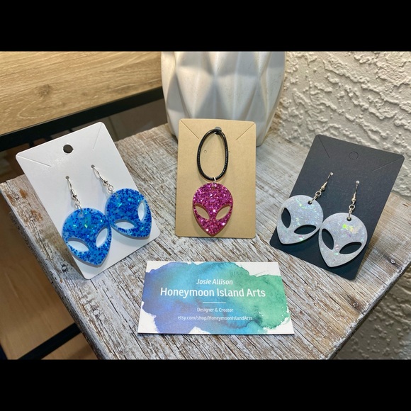 Jewelry | Alien Head Earrings Y2k Accessories Custom Color Choice ...